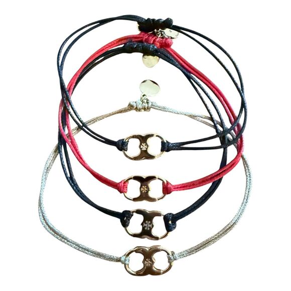 Tory Burch | Jewelry | 4 Tory Burch Embrace Ambition Adjustable Nylon ...